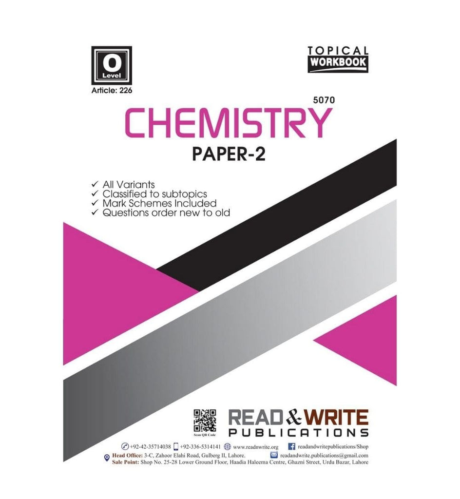 O Level Chemistry Paper 2 Topical Workbook Art#226 – OnlineBooksOutlet